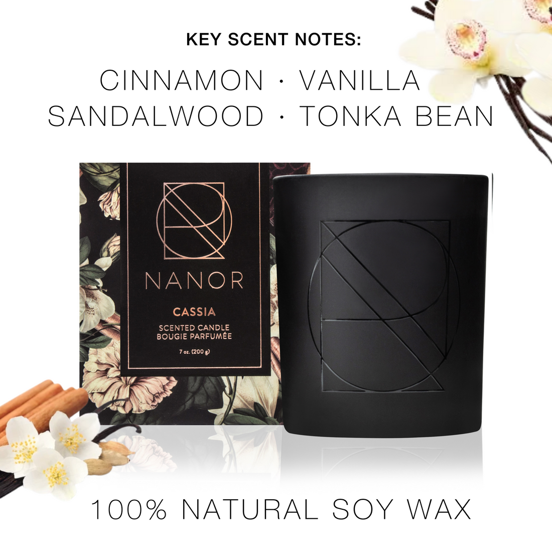 Cassia Premium Scented Candle - over 50+ hours burn time – Nanor Collection